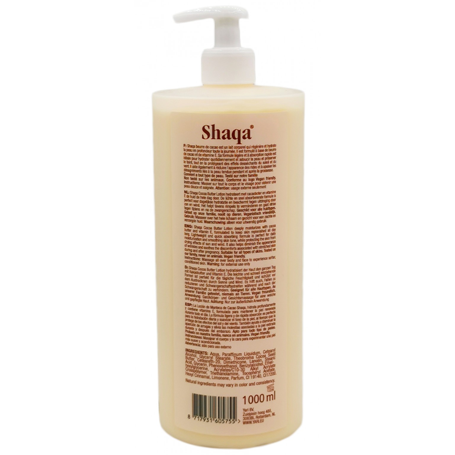 Shaqa Shah Cocoa Butter Hand & Body Lotion 32oz – Yari Hair & Cosmetics